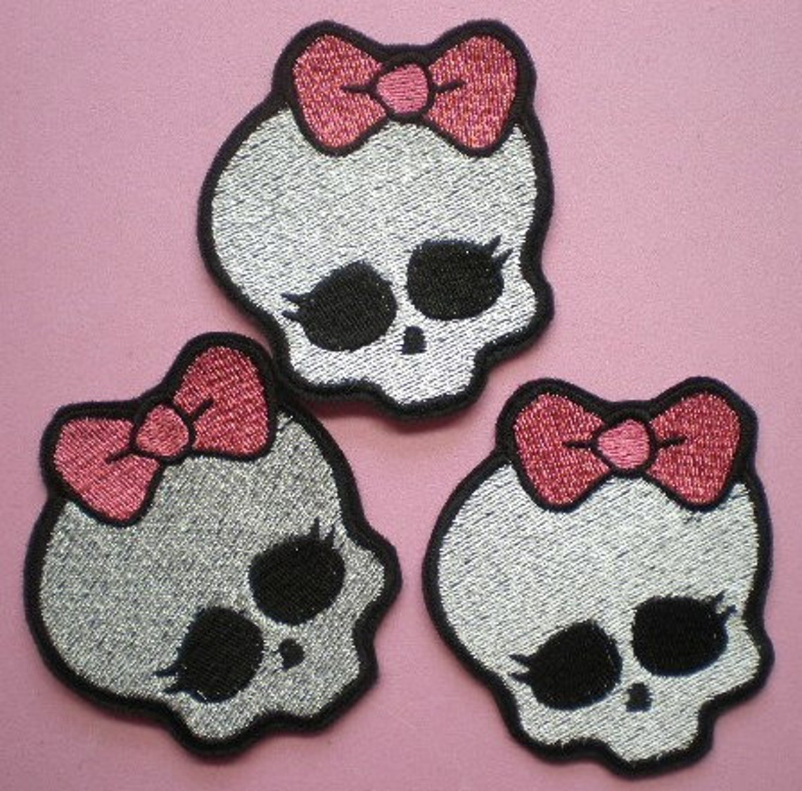 Small Size Embroidered Monster High Skull Applique Patch Iron | Etsy