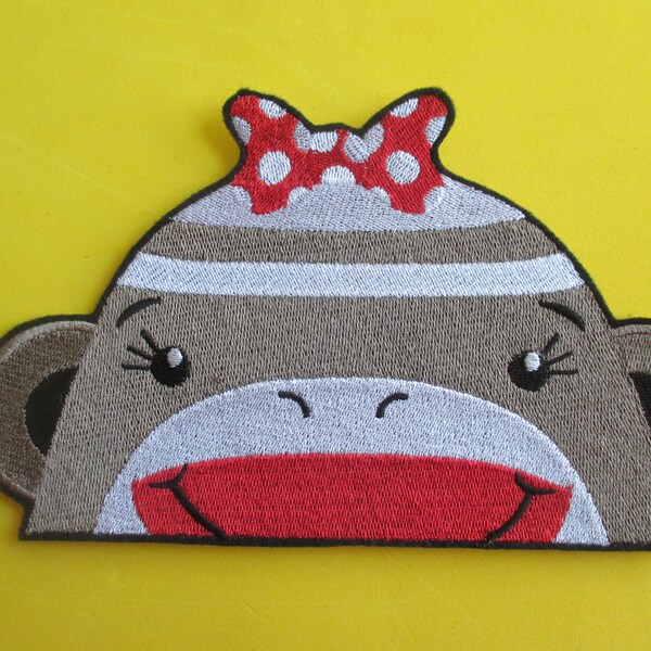 Sock Monkey Applique - Etsy
