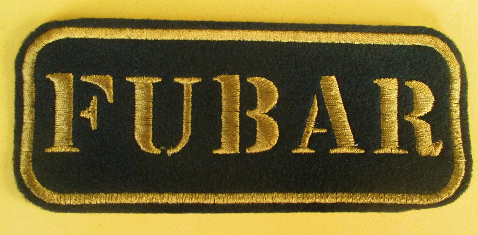 Embroidered Word Iron on Patch, FUBAR Patch, Military Patch, Black and ...