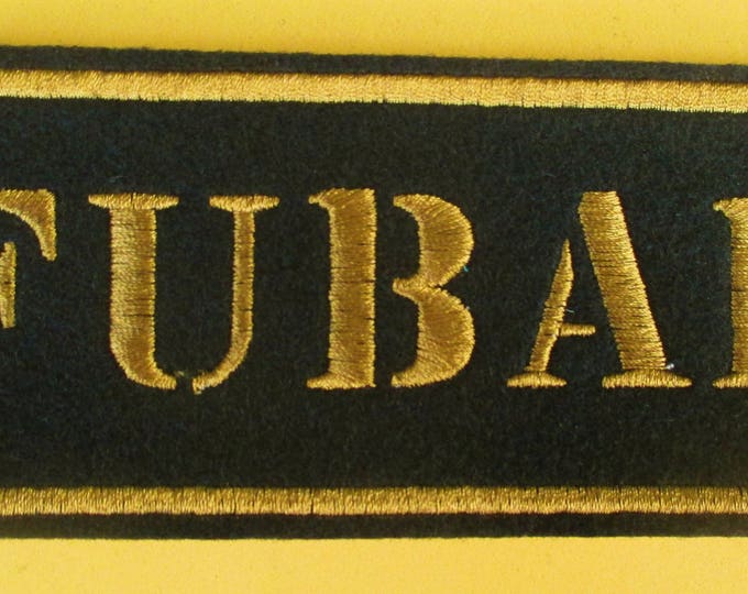Embroidered Word Iron on Patch, FUBAR Patch, Military Patch, Black and ...