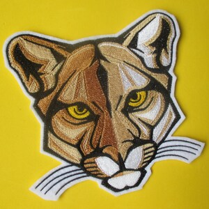 Large 6 1/2 X 6 1/2 Inches Embroidered Puma Applique Patch, Wild Cat ...