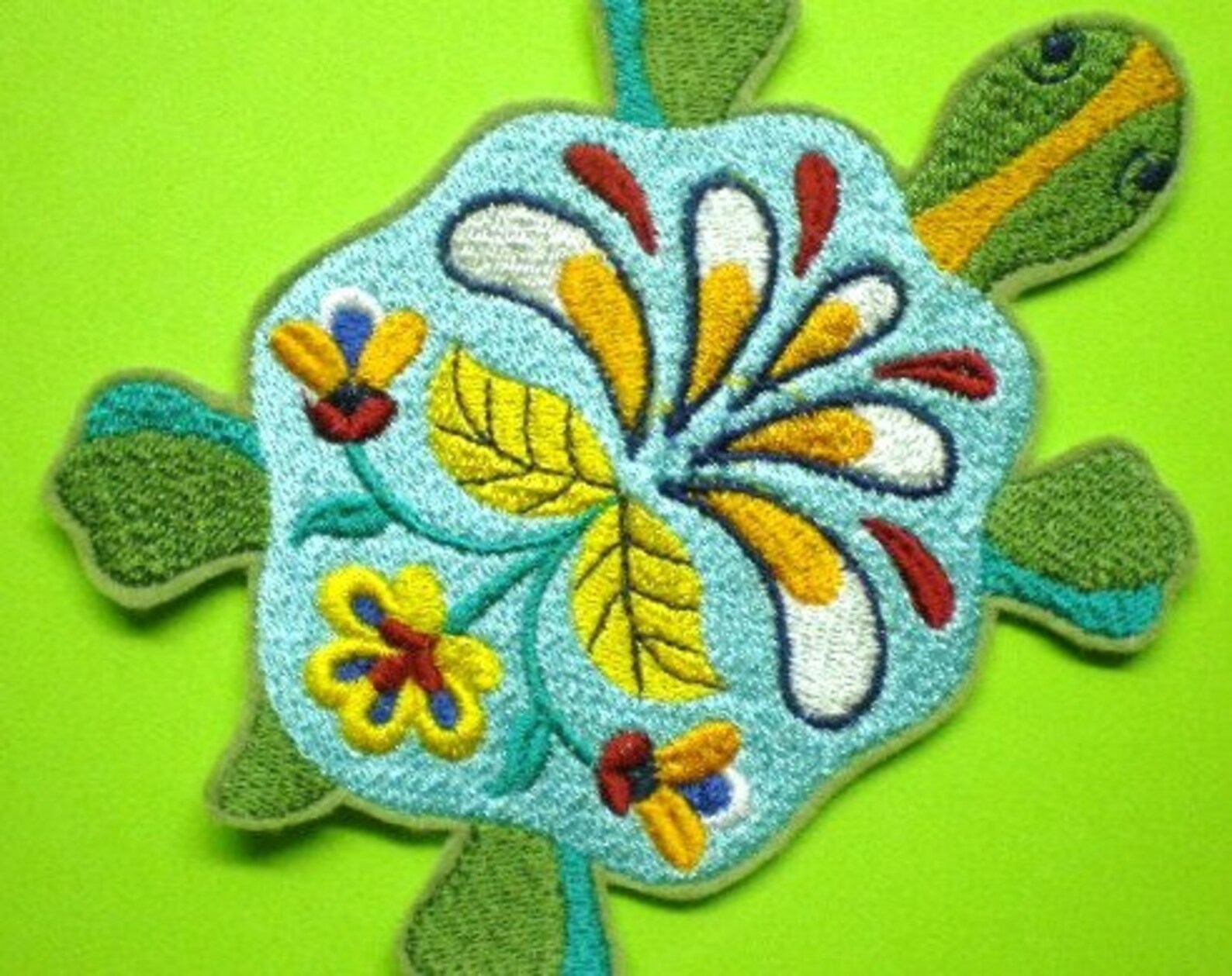 Embroidered Turtle Tortuga Applique Patch Talavera Style | Etsy