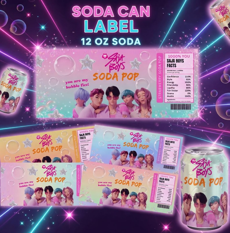 K Pop Birthday Party Bundle, Editable Canva Party Decorations, Kpop ...