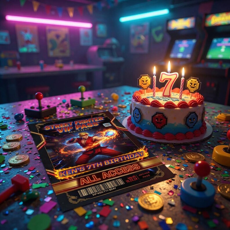 Fighter VIP Pass Invitation, Editable Birthday Ticket (digital Download ...