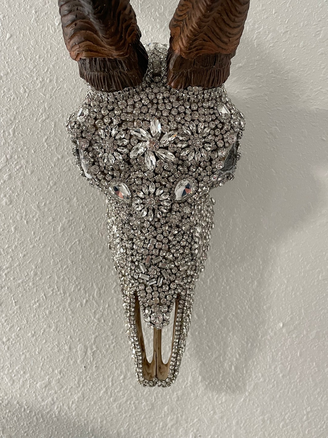Rhinestone Encrusted Faux Antelop Skull - Etsy