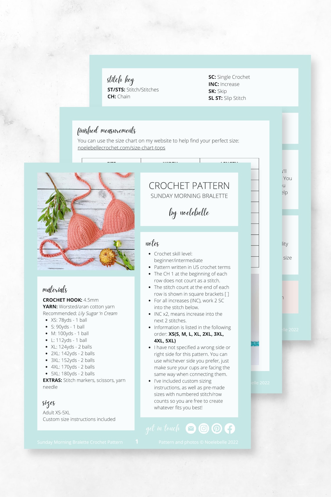 Crochet Pattern Sunday Morning Bralette Crochet Top Size - Etsy