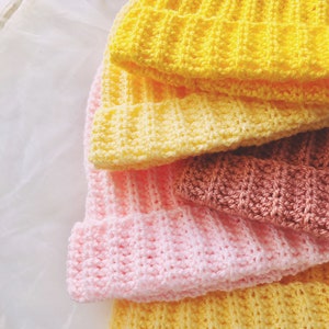 Crochet Pattern - Spring Beanie - 8 Sizes, Perfect for Mommy and Me ...