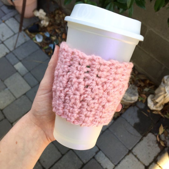 Crochet Pattern Coffee Cup Cozy Reusable Hot Beverage | Etsy