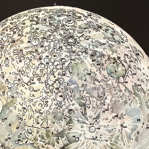 1950s Moon Surface Vintage Space Astronomy Not Reproduction - Etsy