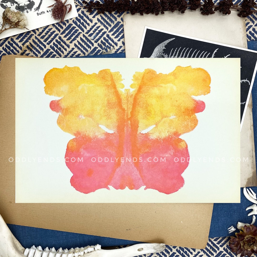 Real 1958 Holtzman Inkblot Plate Original Board, EXTREMELY RARE, Not ...