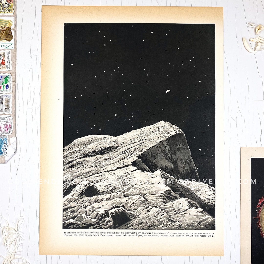 1930's Rare Astroid Surface Astronomy, Not Reproduction, Vintage ...