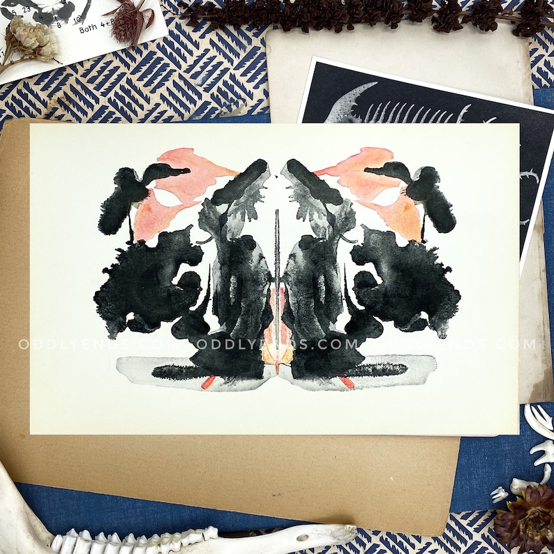 Real 1958 Holtzman Inkblot Plate Board, EXTREMELY RARE, Not ...