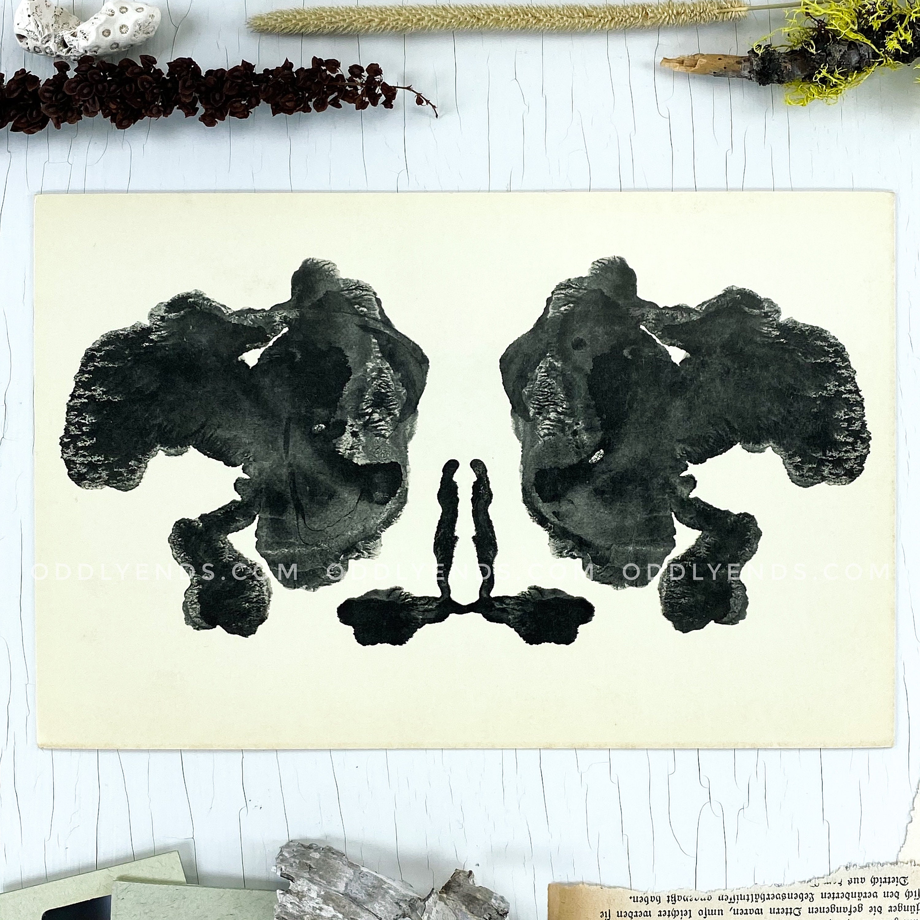 Real 1958 Holtzman Inkblot Plate Original Board EXTREMELY | Etsy
