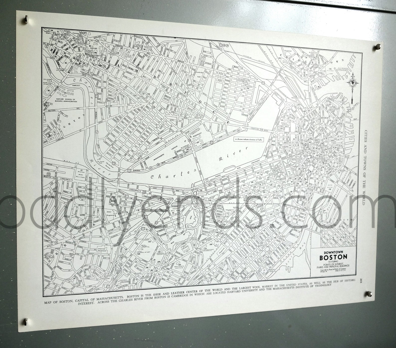 1939 Boston Massachusetts Vintage City Atlas Map - Etsy