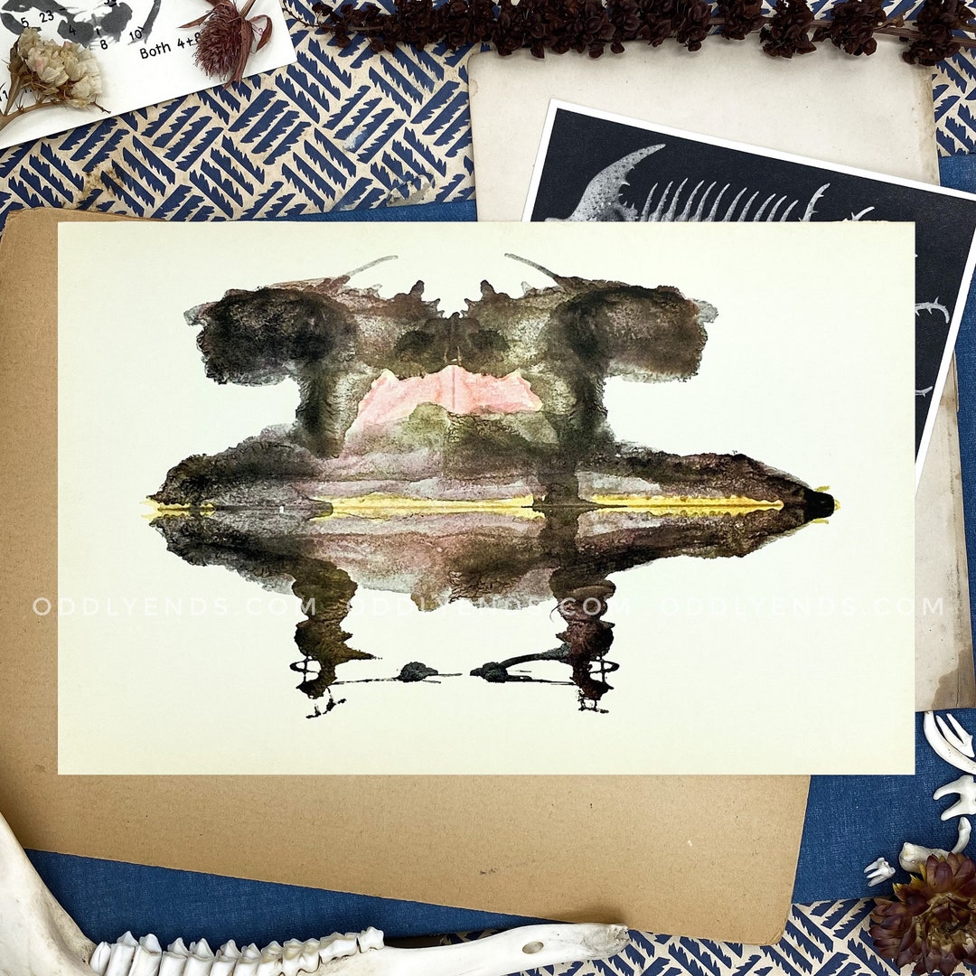 Real 1958 Holtzman Inkblot Plate Original Board, EXTREMELY RARE, Not ...