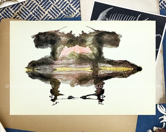 Real 1958 Holtzman Inkblot Plate Original Board, EXTREMELY RARE, Not ...