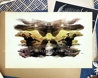 Real 1958 Holtzman Inkblot Plate Original Board, EXTREMELY RARE, Not ...