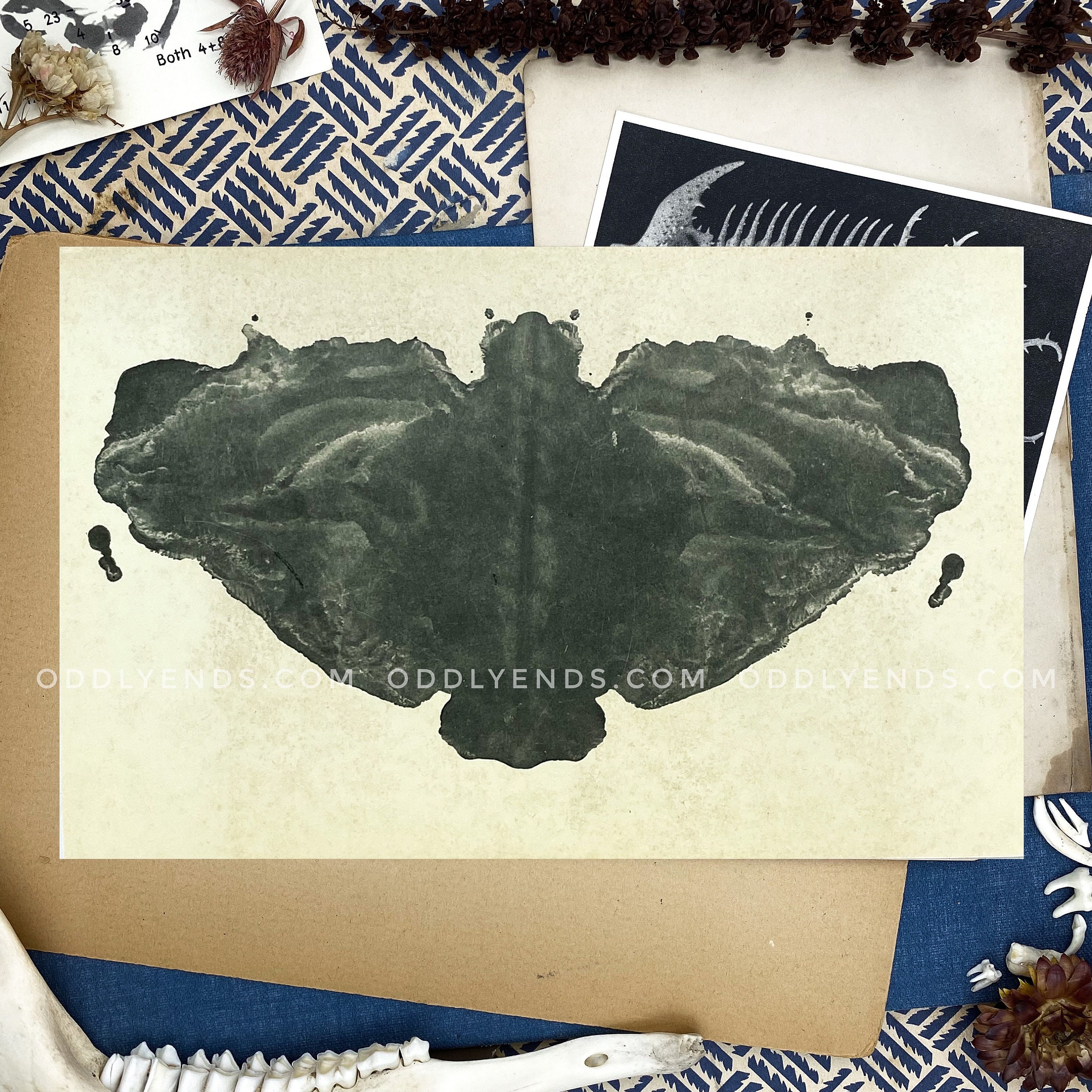 Real 1958 Holtzman Inkblot Plate Original Board, EXTREMELY RARE, Not ...