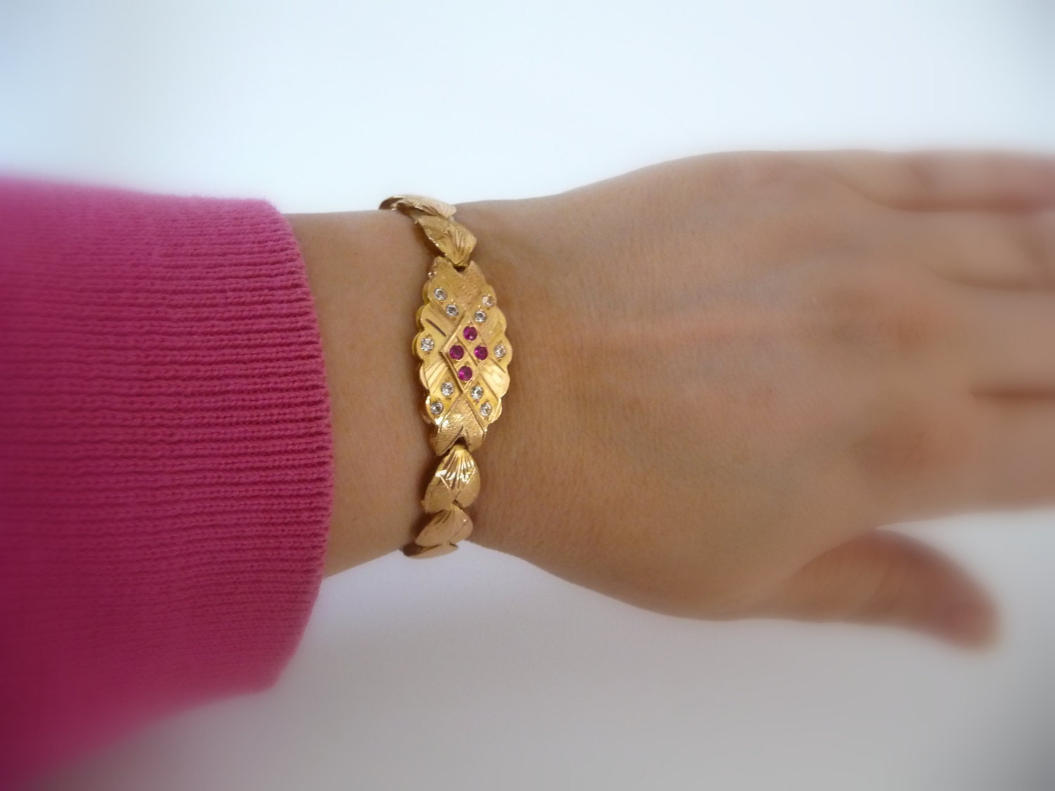 18k Gold Link Bracelet Fine Gold Jewelry Link Style Vintage From ...