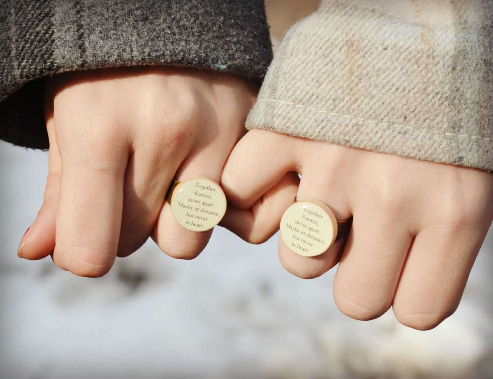 Best Friend Rings set of 2 BFF Ring Friendship Rings Womens - Etsy