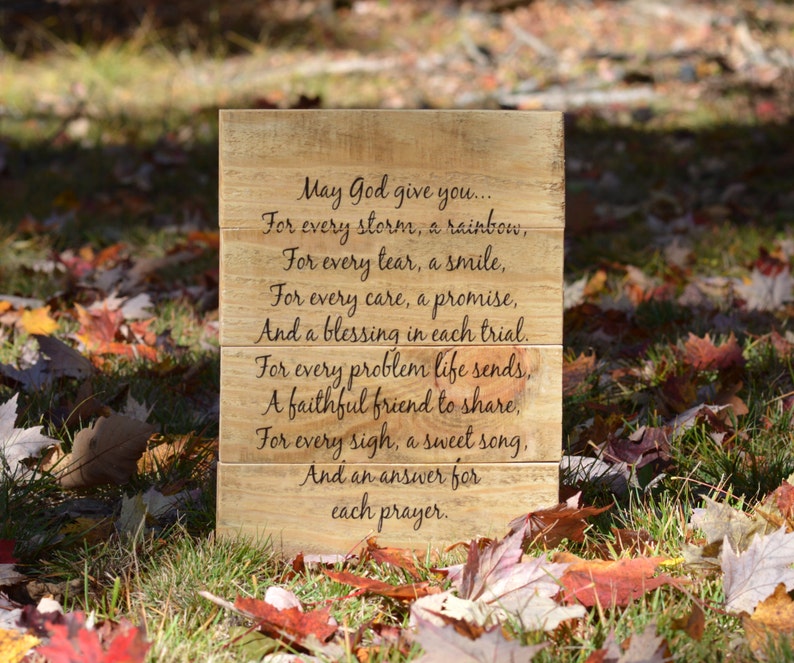 Irish Blessing wood sign modern rustic rustic fall decor | Etsy