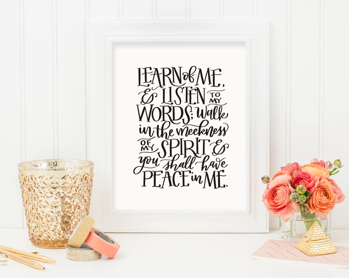 Learn of Me 2018 LDS Youth Theme Original Handwritten Art Available as ...