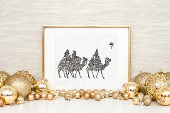 We Three Kings A Limited Edition Print of a Hand-lettered | Etsy