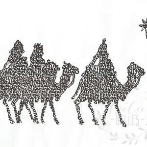 We Three Kings - A Limited Edition Print of a Hand-lettered Image Using ...