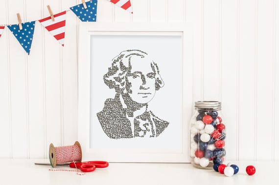 George Washington A Limited Edition Print of a Hand-lettered | Etsy