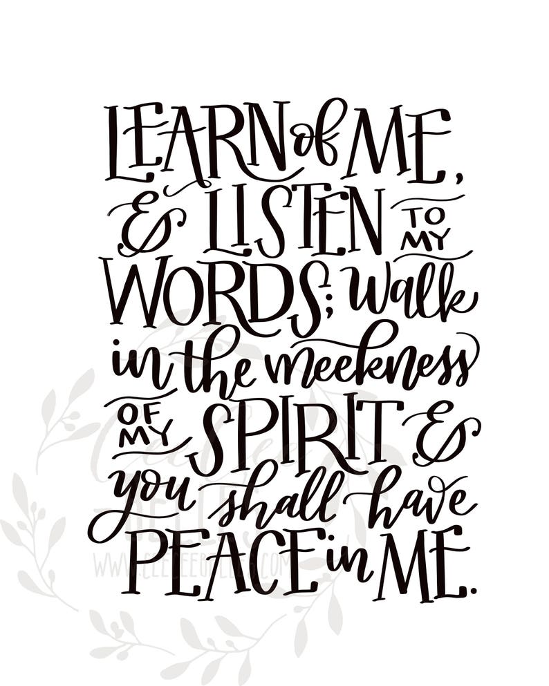 Learn of Me 2018 LDS Youth Theme Original Handwritten Art Available as ...