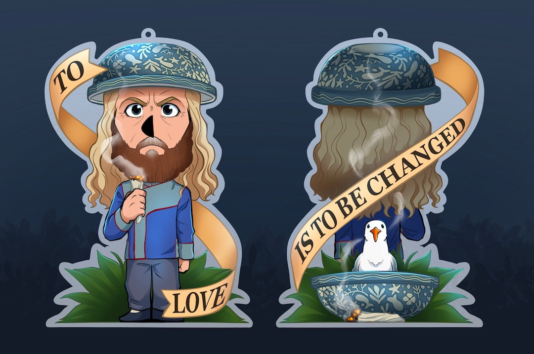 Mr. Buttons the Sea-witch 3” Double-sided Acrylic Charm - Etsy