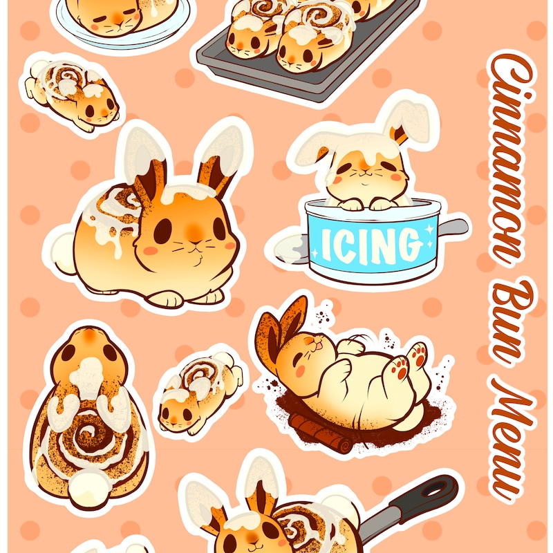 Cinnamon Roll Stickers - Etsy