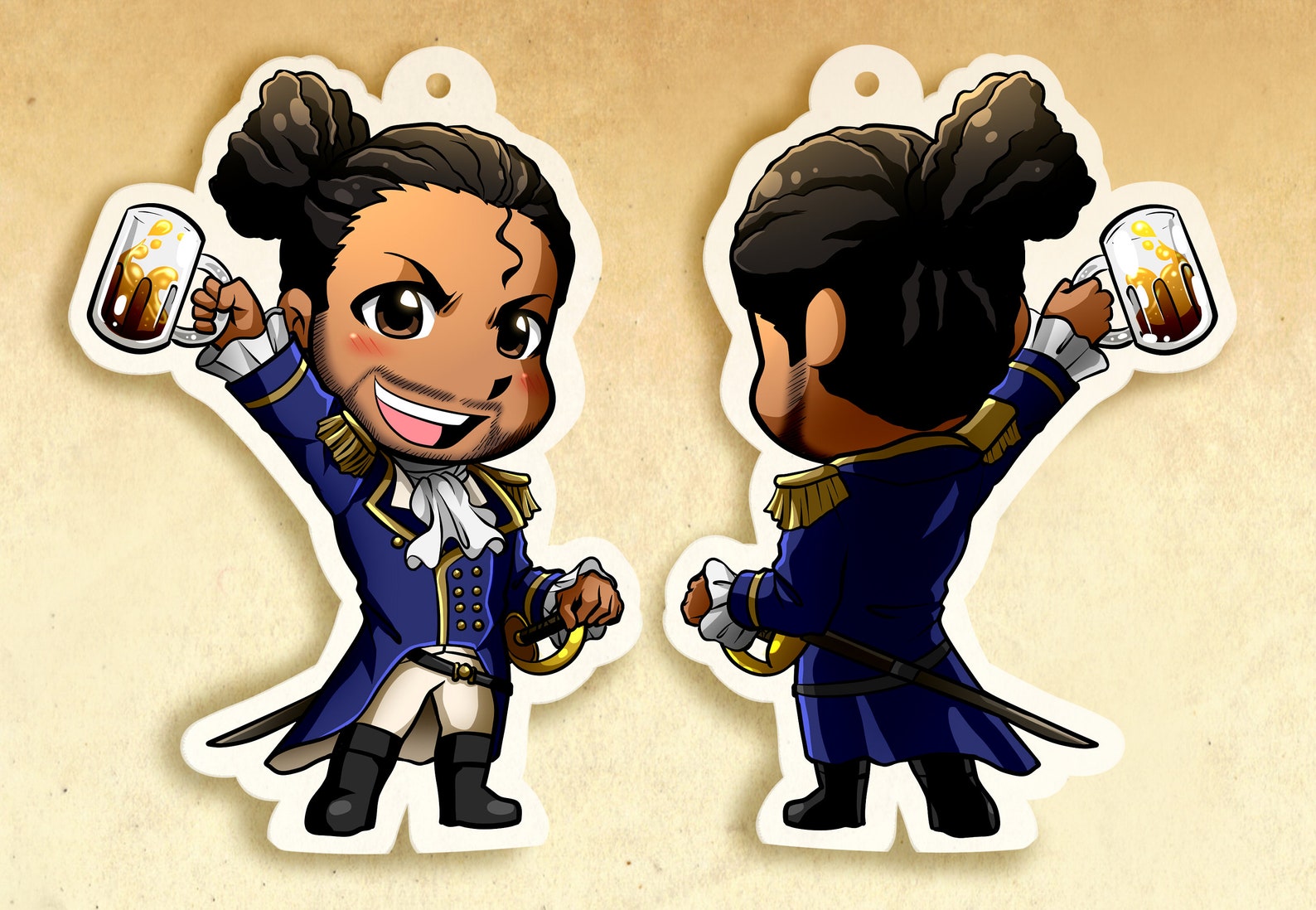 Hamilton Double Sided 2-2.5 Acrylic Charms - Etsy