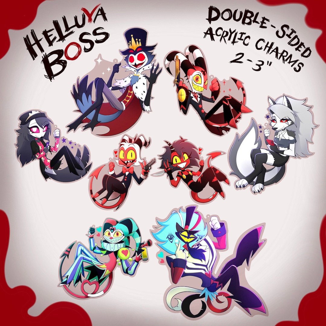 Helluva Boss 2-3.5” Double-sided Acrylic Charms (PRE-ORDER) - Etsy