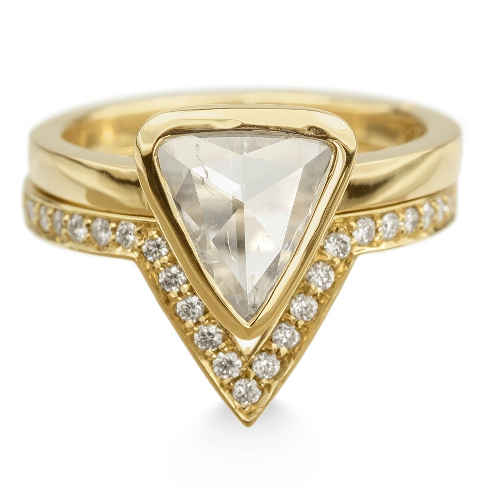 Triangle Diamond Engagement Ring at Anna Beyers blog