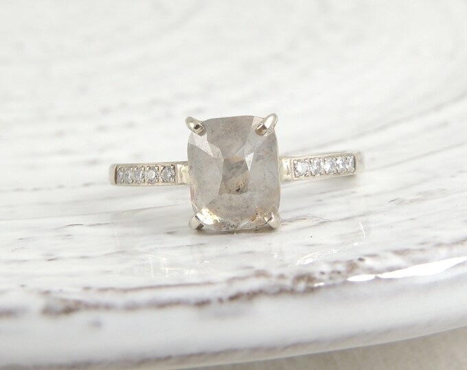 Rose Cut Diamond Engagement Ring - Etsy