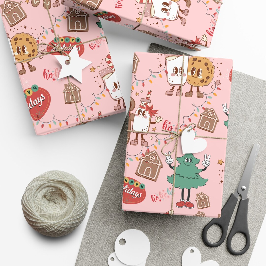 Mid Century Modern Retro 1950s Retro Vintage Christmas Wrapping Paper ...