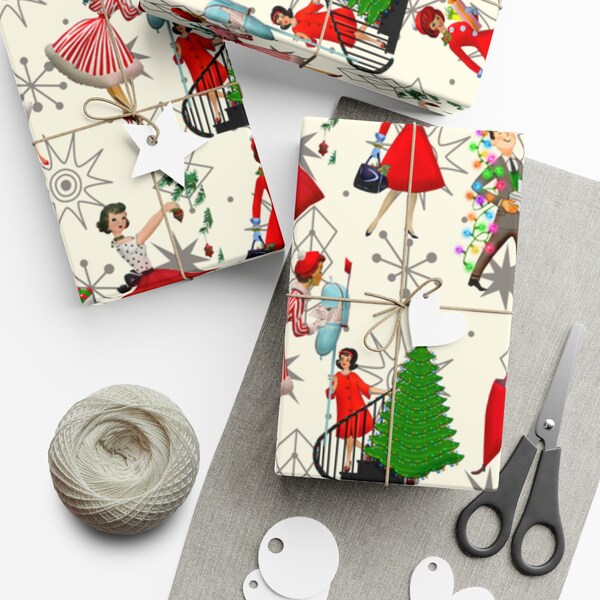 Retro Wrapping Paper - Etsy