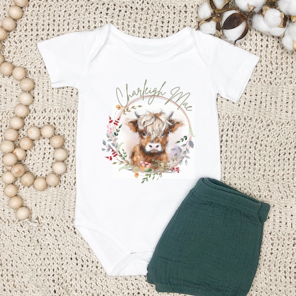 Baby Girl Highland Cow Outfits - Etsy