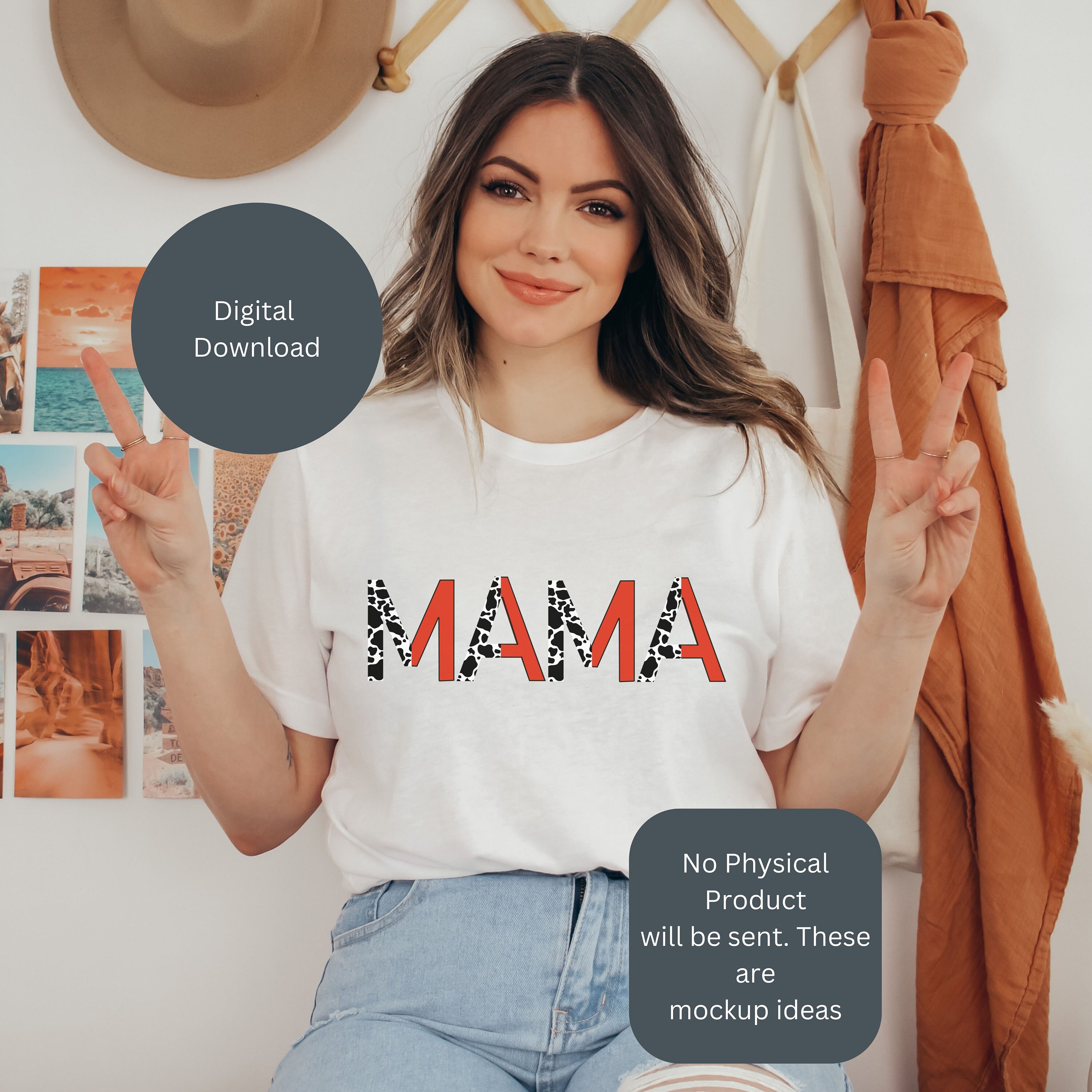 Digital Artwork MIMI Chickfila Inspired Cow Print Red - Etsy