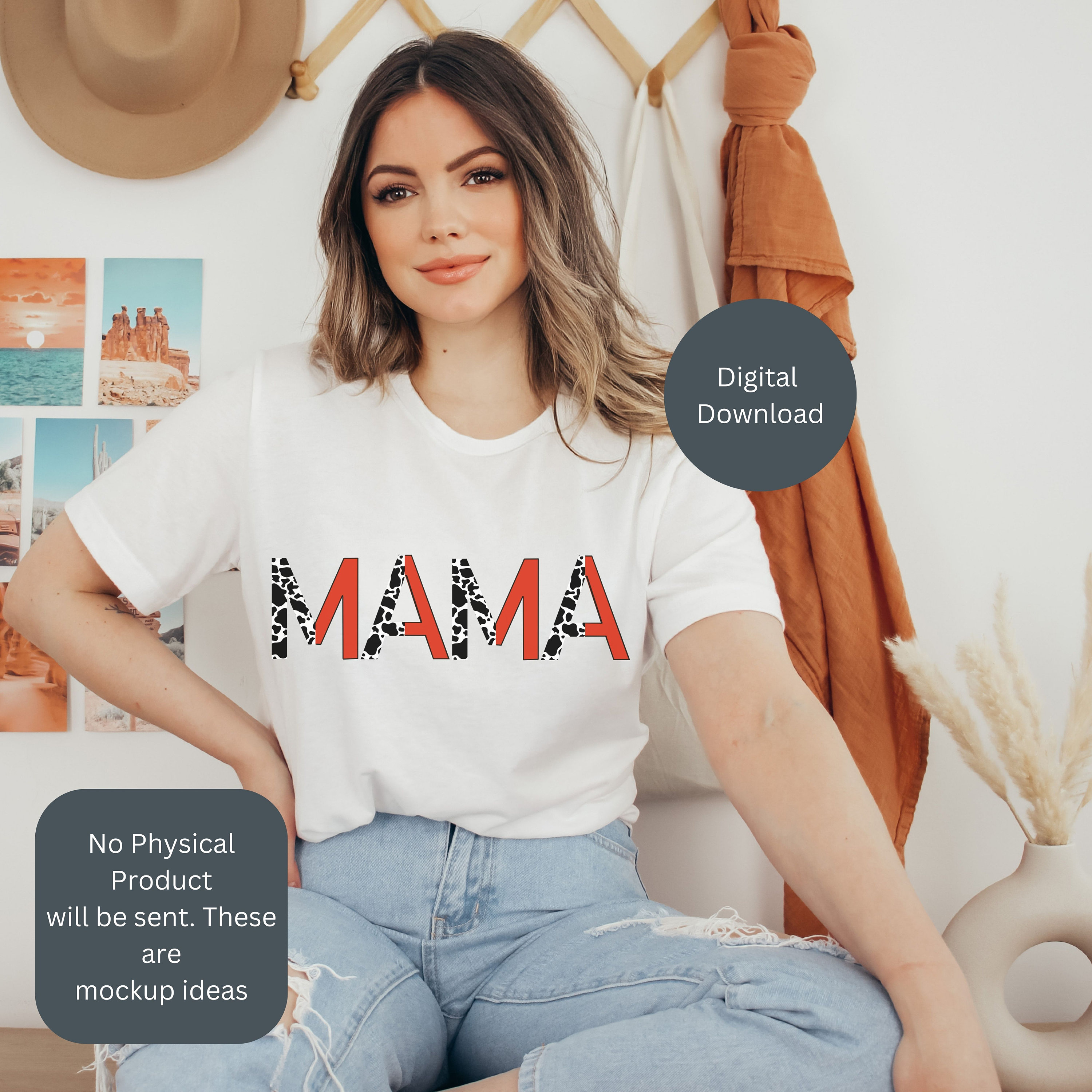 Digital Artwork MIMI Chickfila Inspired Cow Print Red - Etsy