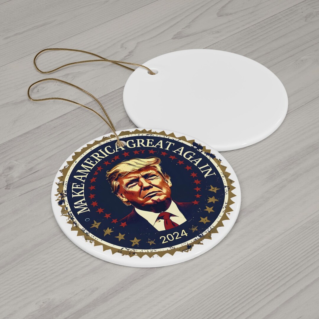 Trump 2024 Commemorative Ceramic Ornament, Vintage Style GOP Keepsake ...