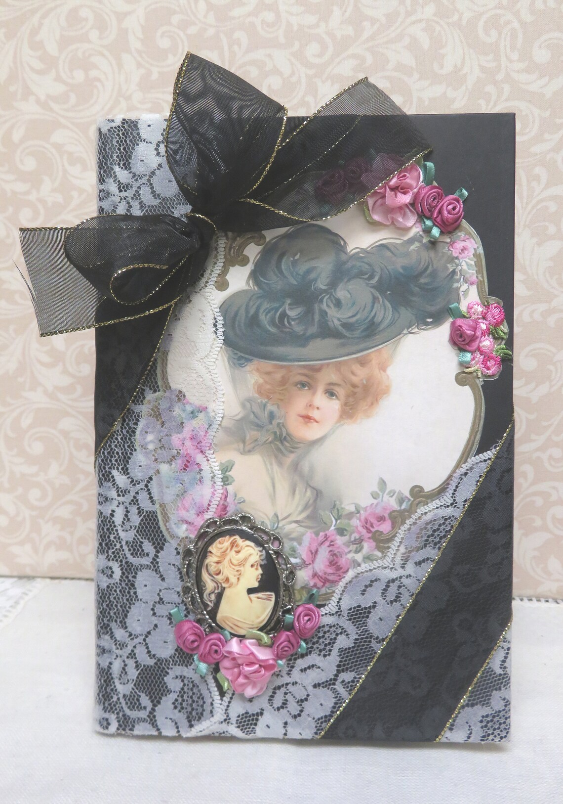 Black Book Victorian Book Decorated Book Display Book - Etsy