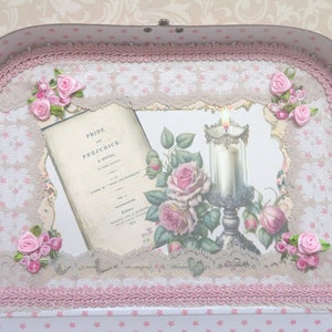 Pink Display/storage Case, Jane Austen Theme Case, Decotated Pink Case ...