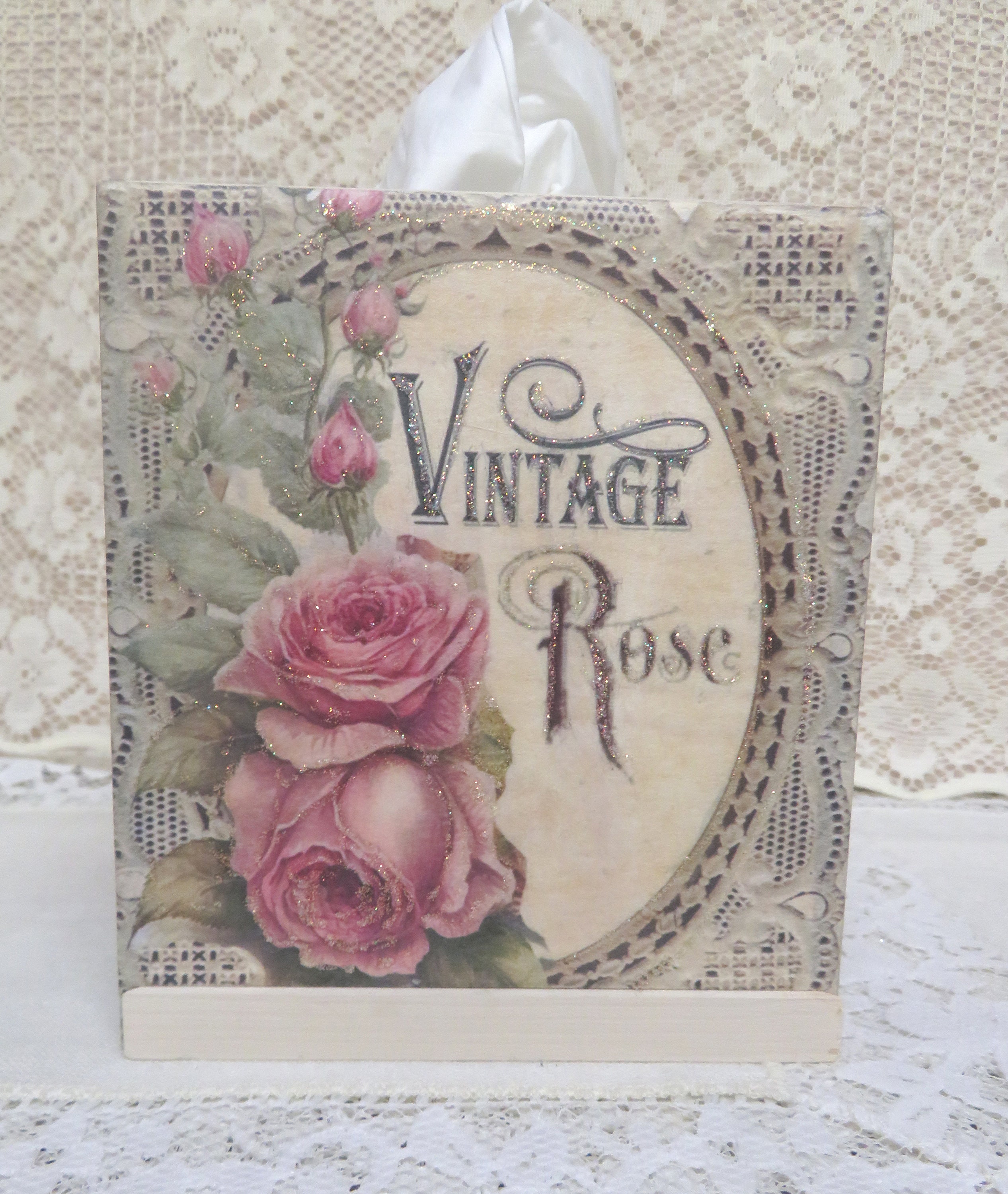 Parisian Lady Tissue Box Vintage Rose Tissue Box Rose Tissue - Etsy