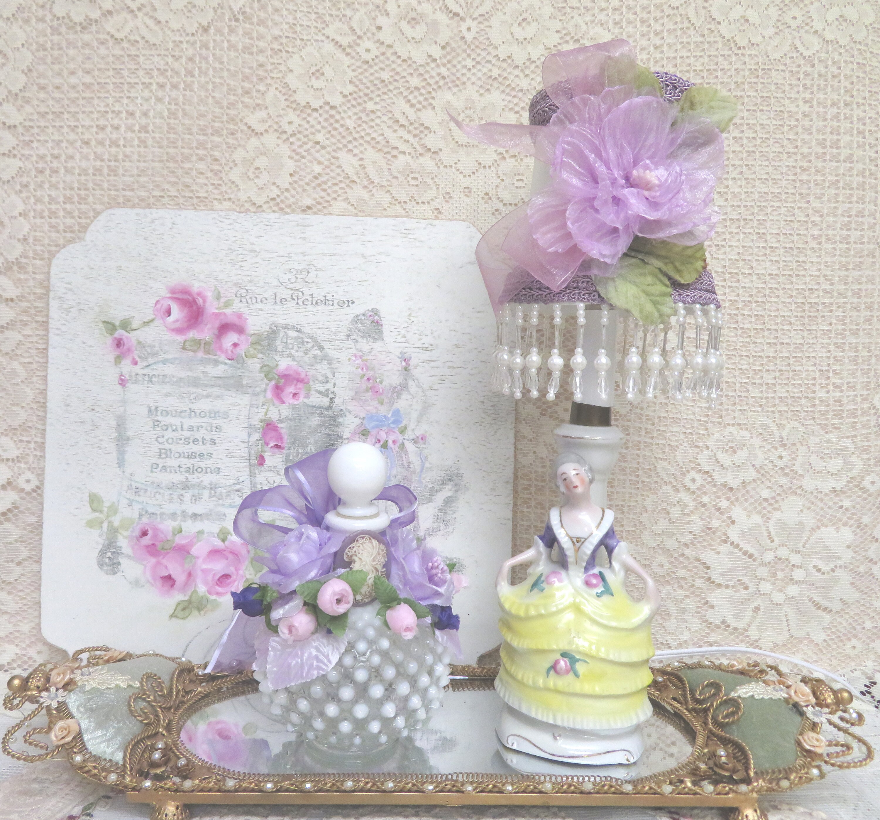 Curtsy French Lady Lamp, Lavender Lady Lamp, French Lady Lamp - Etsy