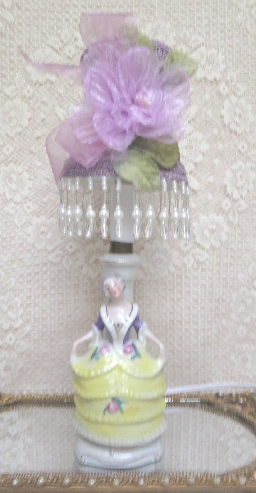 Curtsy French Lady Lamp, Lavender Lady Lamp, French Lady Lamp - Etsy