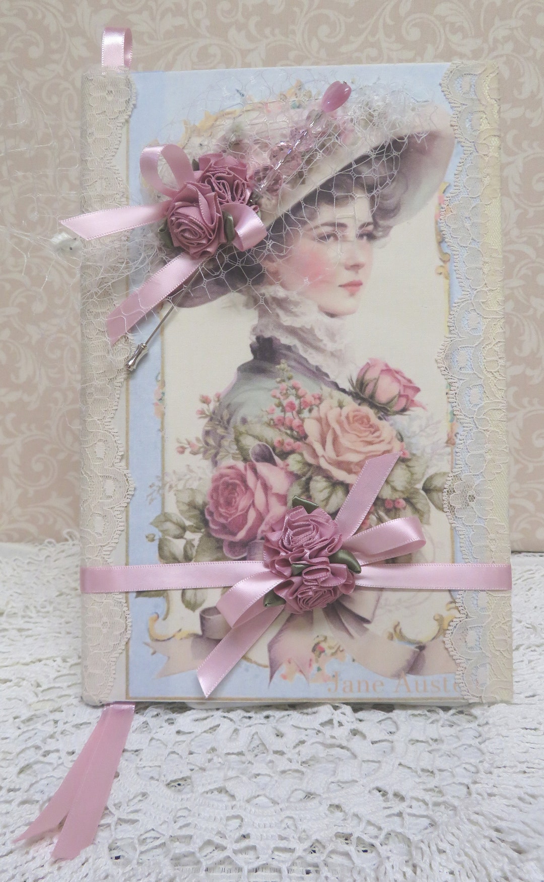 Period Book of Jane Austen Era, Display Book, Lovely Lady With Hat Book ...