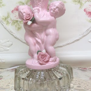 Pink Cherub Light, Glass & Cherub Light, Rose Cherub Light, Glass Light ...