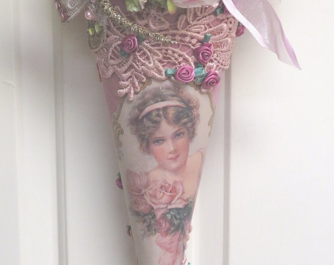 Tussie Mussie, Pink Tussie Mussie, Dragon Fly Tussie Mussie, Victorian ...